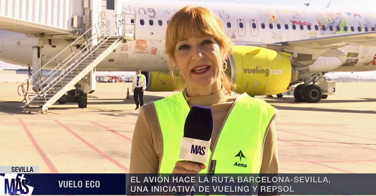 Aterriza en Sevilla el primer vuelo verde