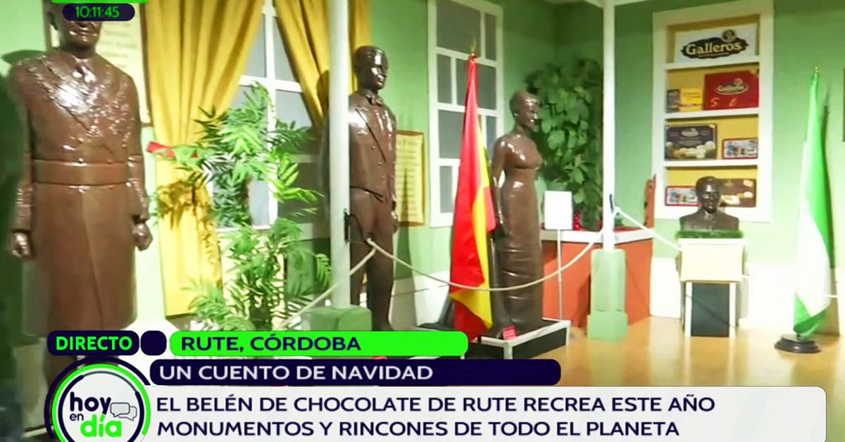La familia real representada en el museo del chocolate de Rute