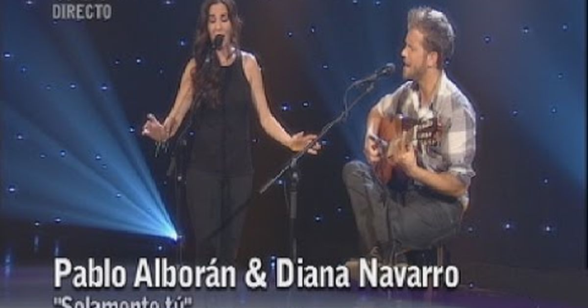 Pablo Alborán y Diana Navarro cantan "Solamente tú"