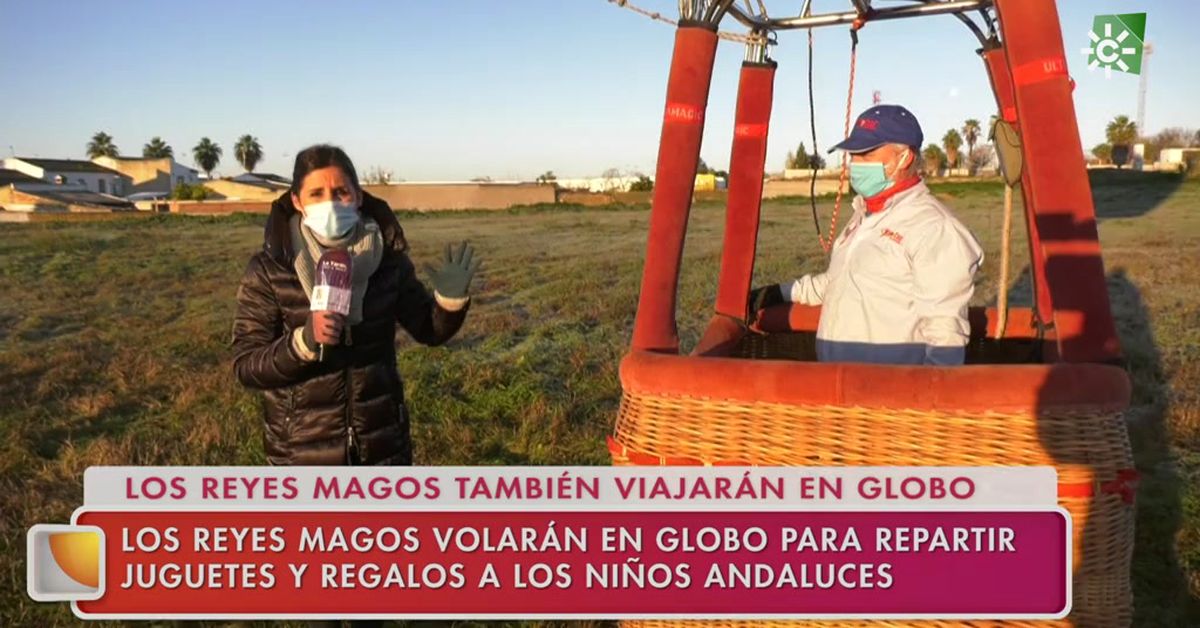 Así es el viaje en globo de los Reyes Magos para repartir los regalos