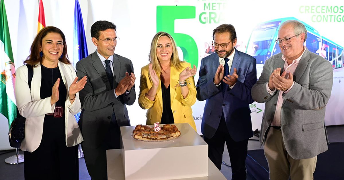 El metro de Granada cumple cinco años con éxito de usuarios