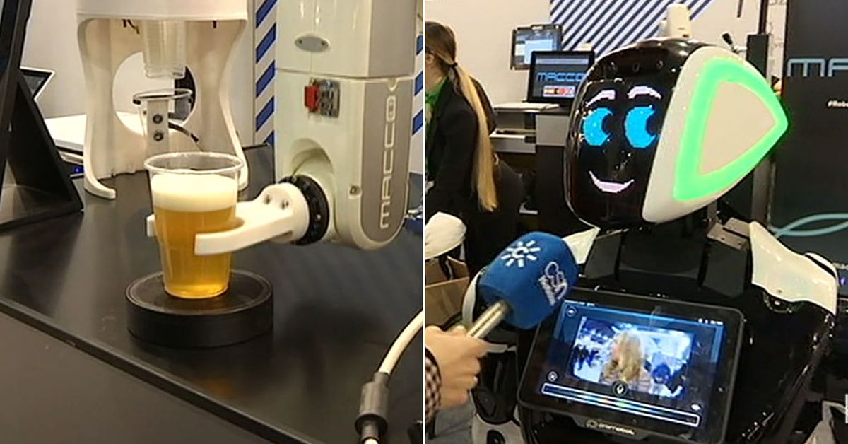 Robots camareros y recepcionistas en Málaga