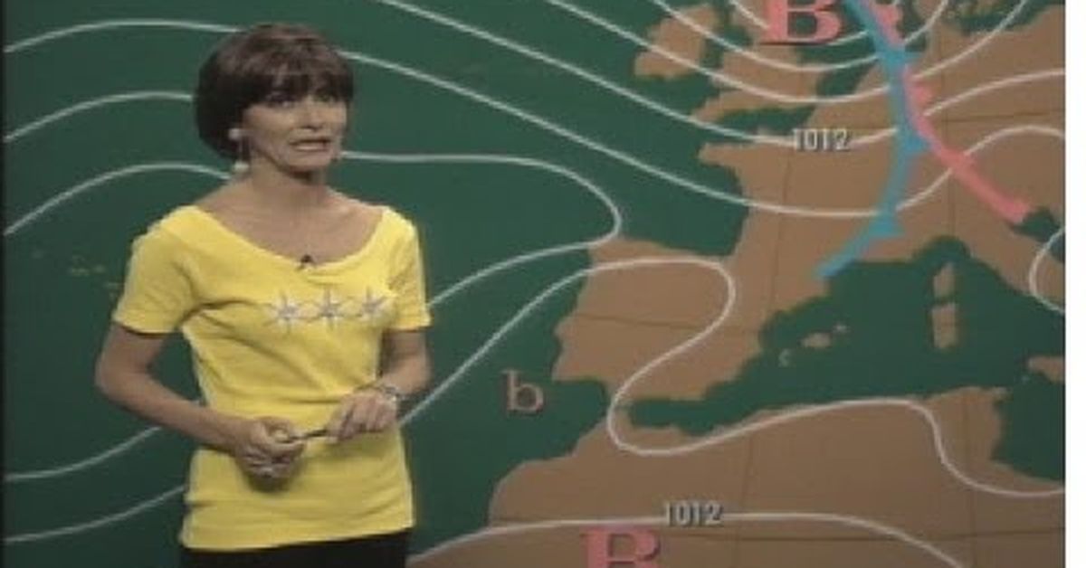 La actriz Ana Fernández presentadora del tiempo en 1992
