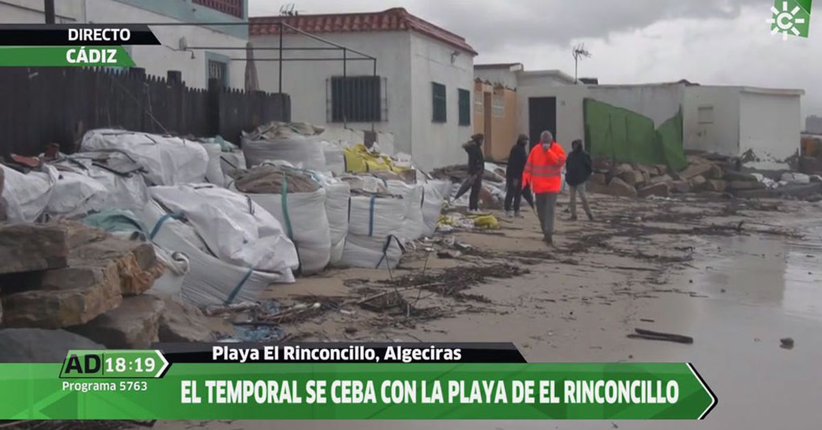 Filomena deja las primeras inundaciones en Málaga y el Campo de Gibraltar