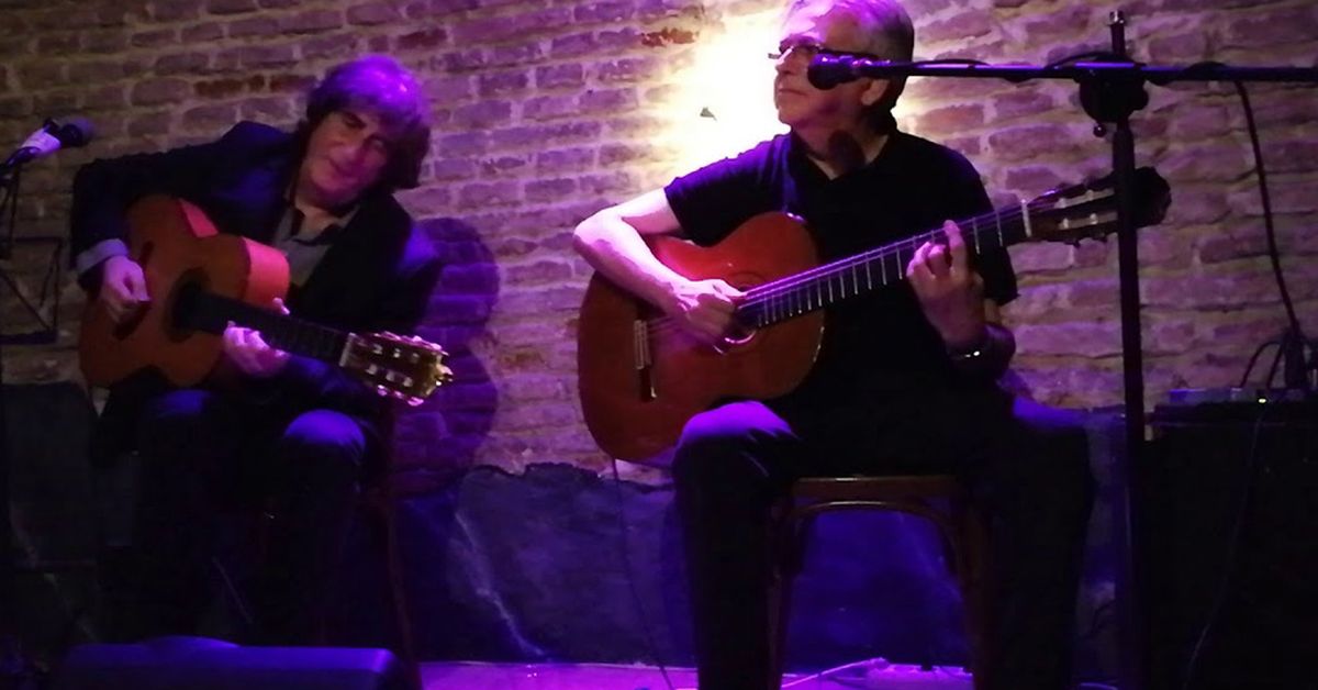 Los músicos sevillanos Andrés Herrera 'Pájaro' y Manuel Imán, en 'Al Sur'