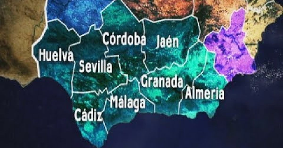 Andalucía: división en provincias en 1833
