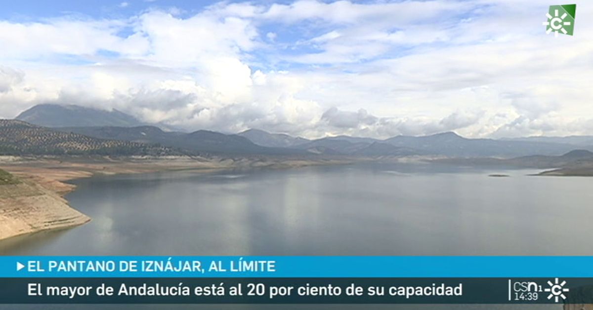 Iznájar, el mayor pantano de Andalucía, al límite