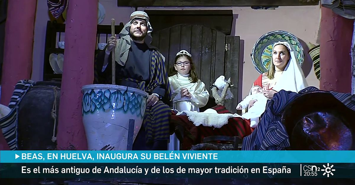 Beas abre al público su belén viviente, el decano de Andalucía