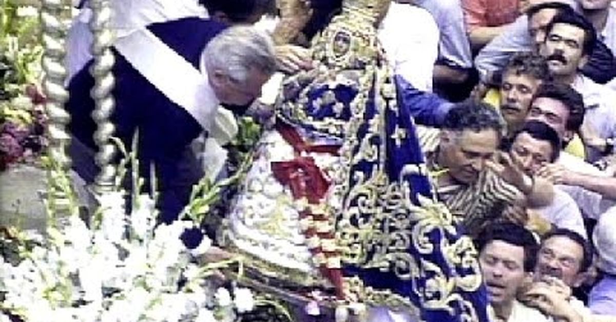 Romería de la Virgen de la Cabeza 1992: traslado e interior de la basílica
