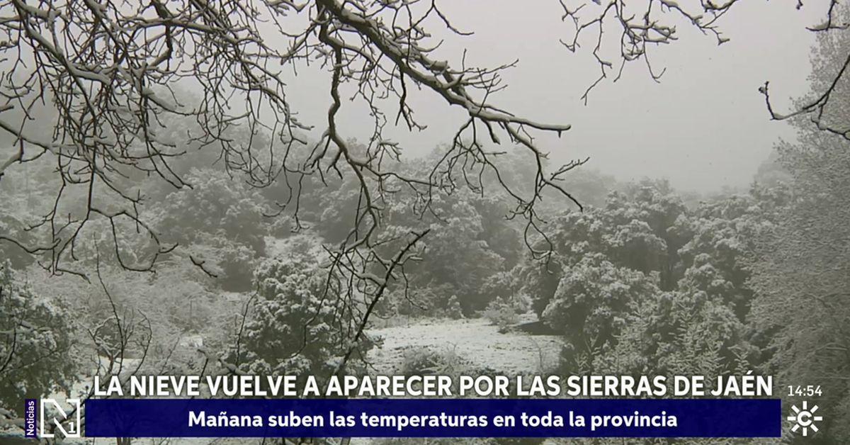 La nieve vuelve a teñir de blanco las sierras de Jaén