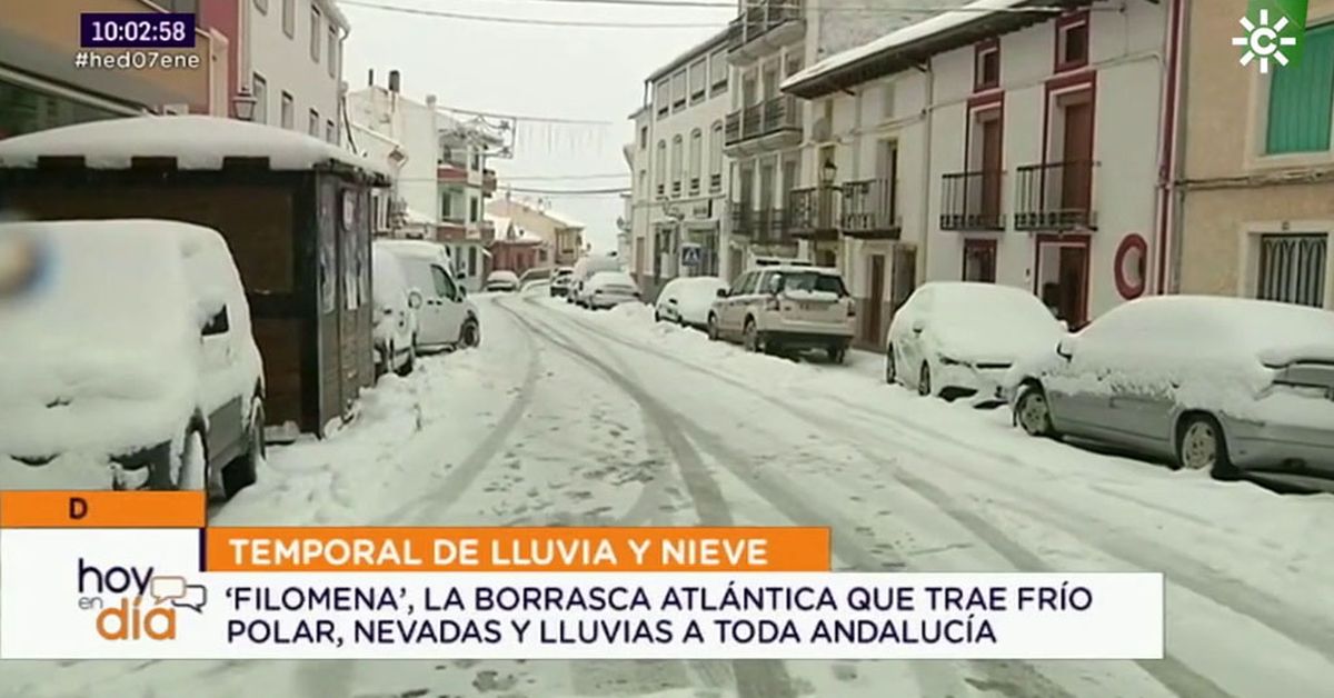 Filomena deja la primera gran nevada en Santiago de la Espada