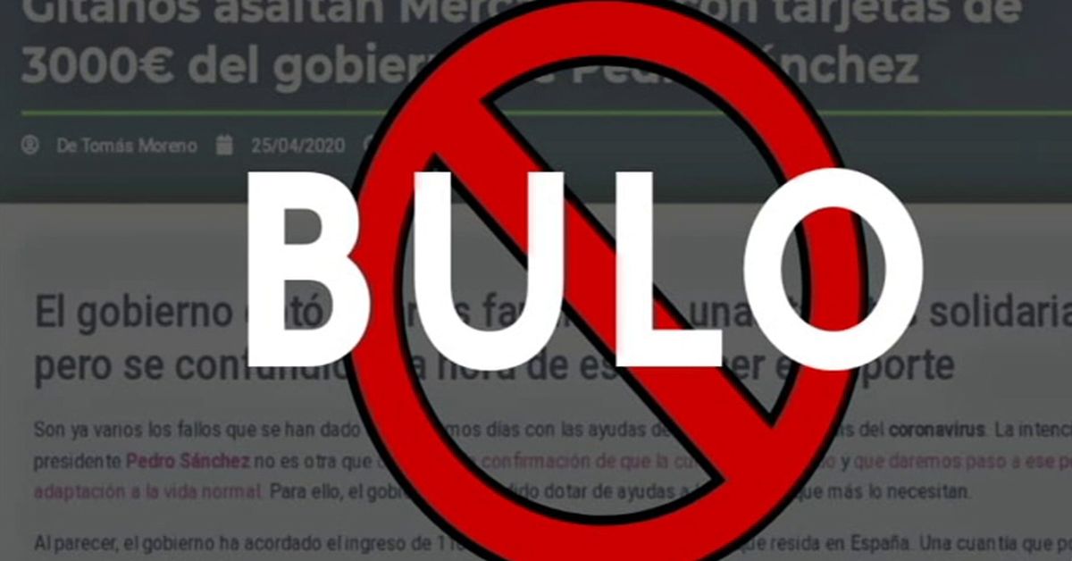 Noticia falsa sobre el pueblo gitano