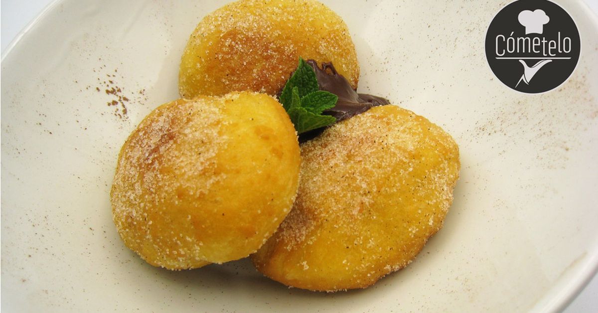 Bollitos fritos con crema de chocolate y naranja, en "Cómetelo"