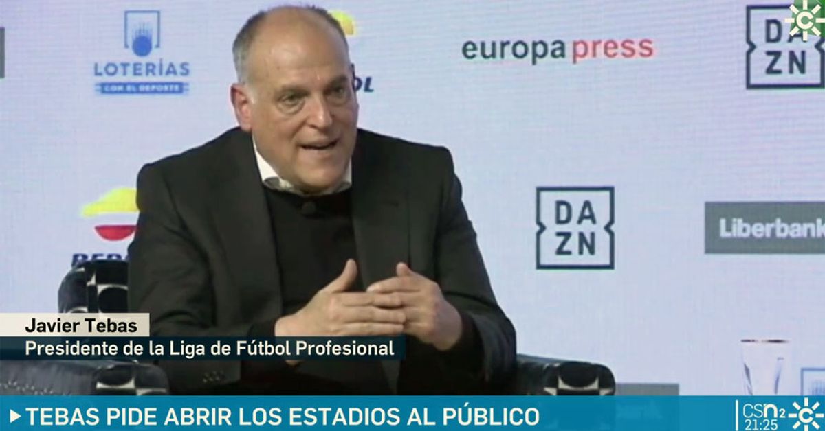 Javier Tebas pide abrir los estadios al público
